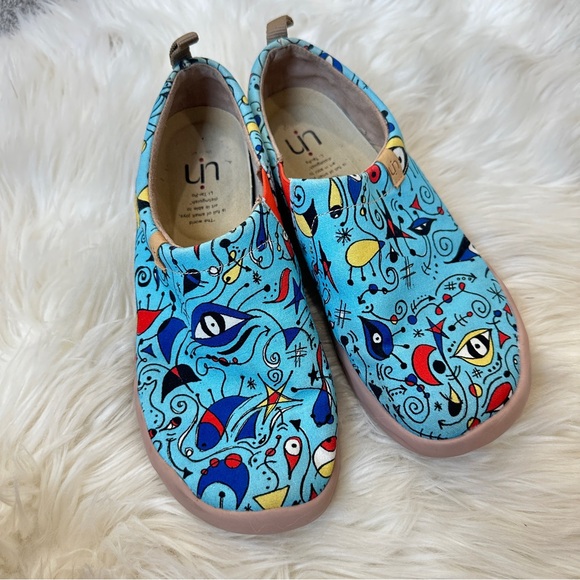UIN | Shoes | Uin Toledo Blue Ocean Art Loafer Womens 8 Comfort Slip On ...